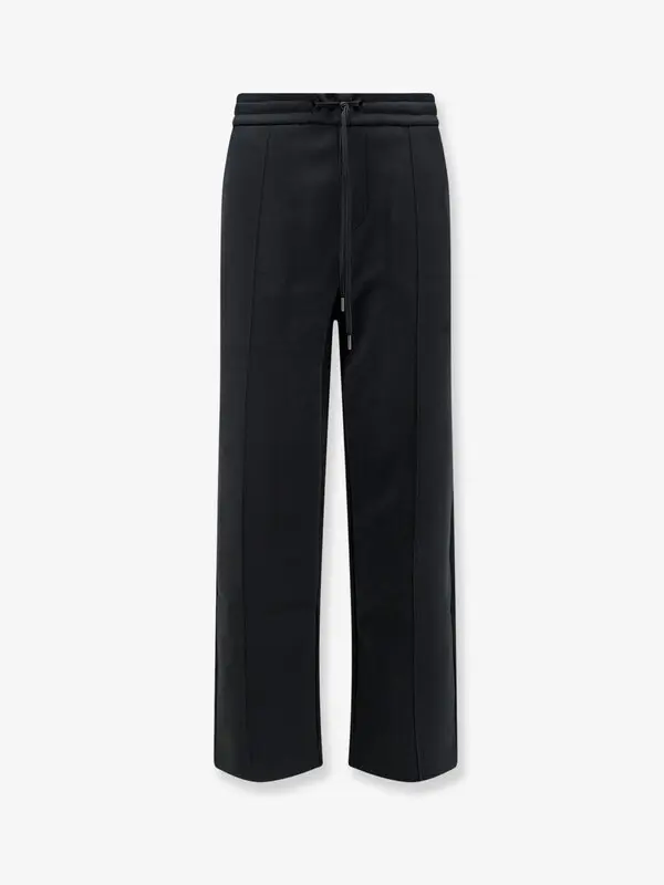 Polo Ralph Lauren Cotton Blend Trousers With Embroidered Logo - Black