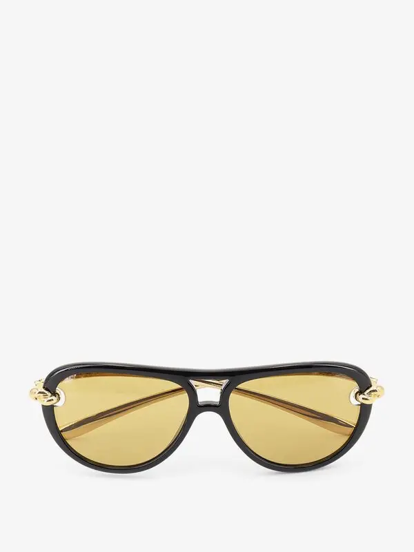 Bottega Veneta Aviator Knot Acetate Sunglasses
