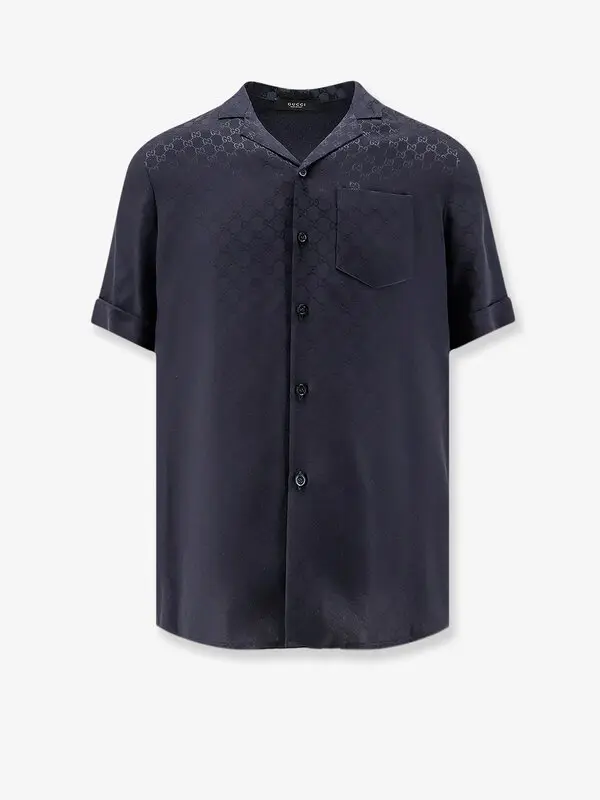 Gucci Gg Jacquard Silk Shirt