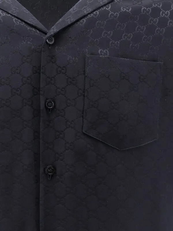 Gucci Gg Jacquard Silk Shirt