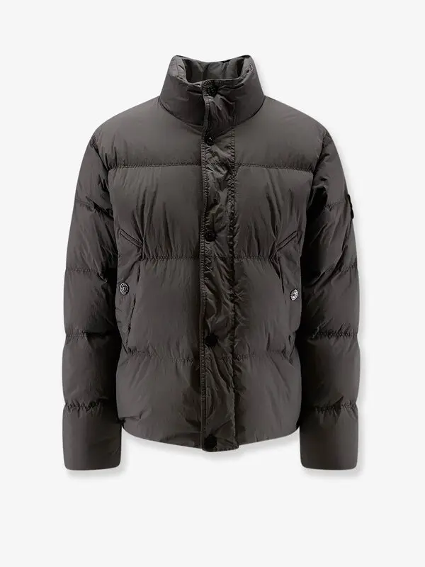 Stone Island Garret Dyed Crinkle Reps Ny Down Jacket - Grey