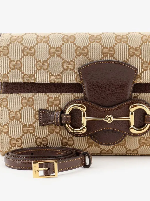 Gucci Ristretto Gg Fabric Shoulder Bag - Beige