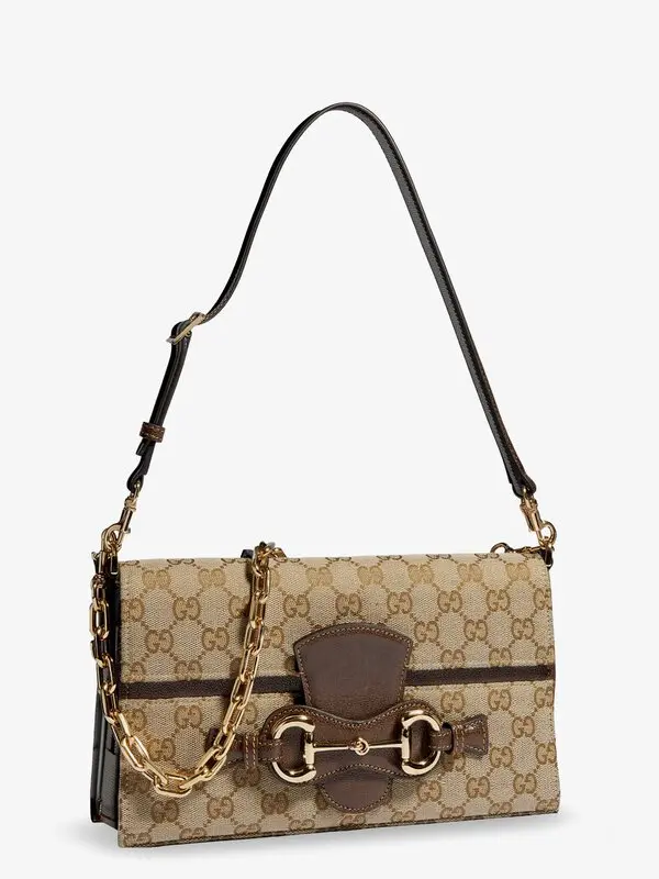 Gucci Ristretto Gg Fabric Shoulder Bag - Beige