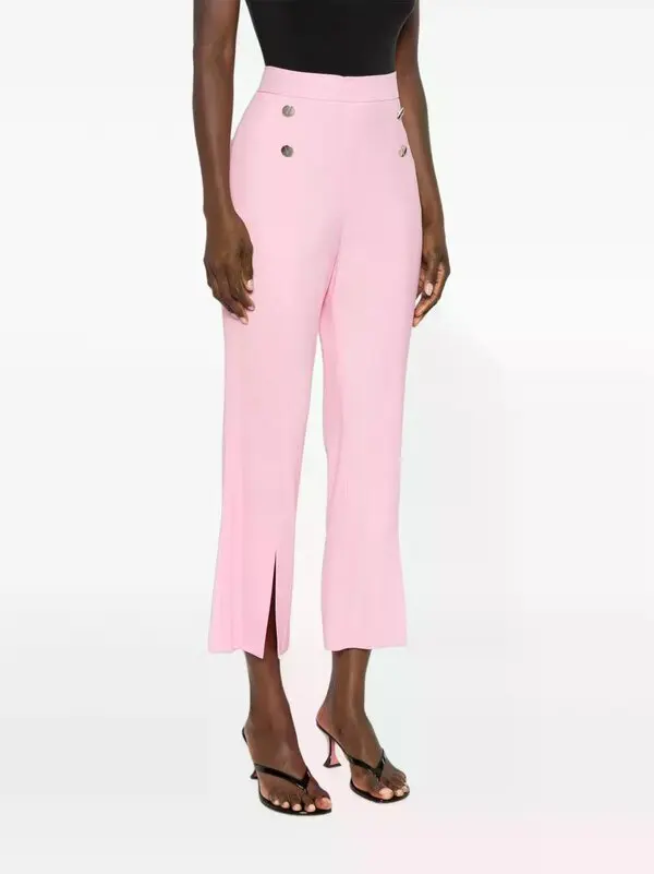SIMONA CORSELLINI Button-embellished Slit-hem Trousers