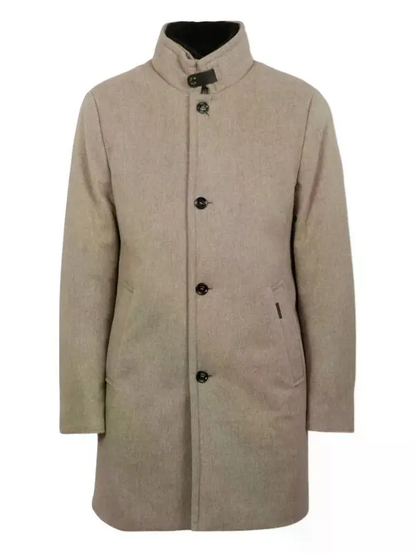 MOORER High-neck Button-up Coat