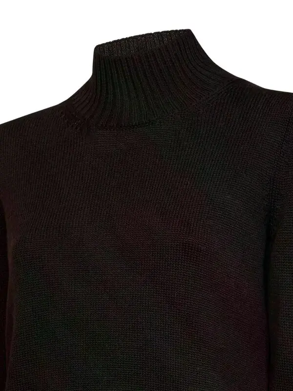 BLANCA VITA Ribbed Knit Mock Neck Sweater