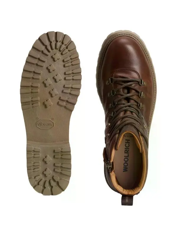 Woolrich Lace-up Leather Hiking Boots - Brown