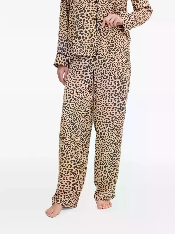 Dkny Leopard-print Pajamas - Brown
