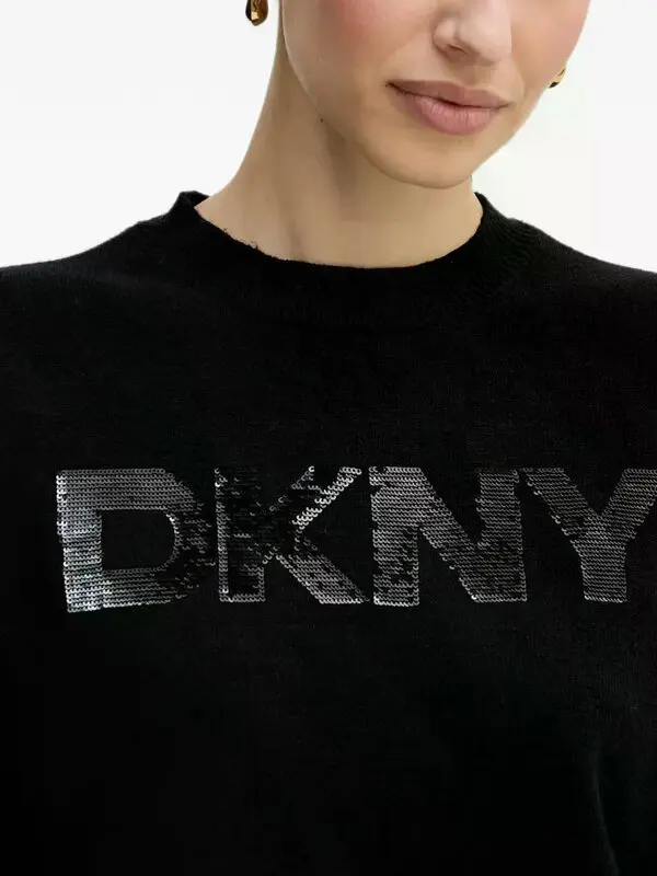 Dkny Sequin-logo Sweater