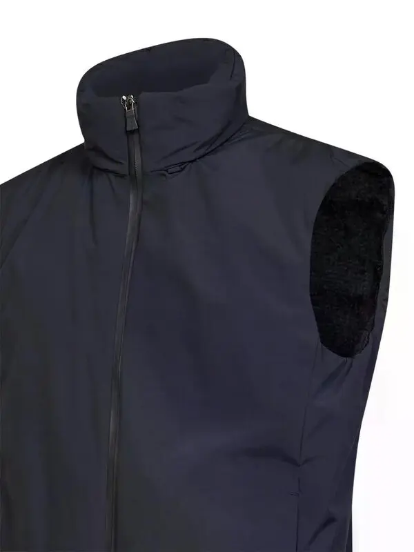 Herno Padded Stand-collar Gilet - Blue