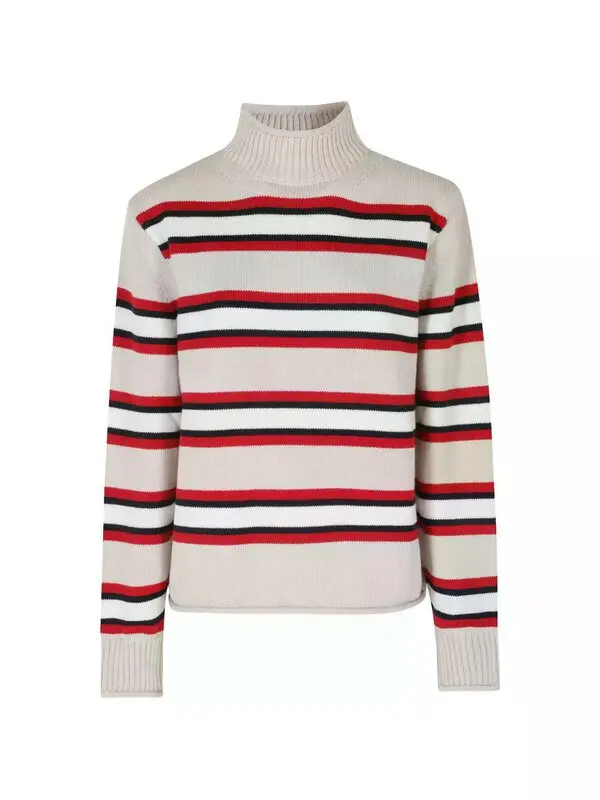 SEMICOUTURE Striped High-neck Sweater - Neutrals