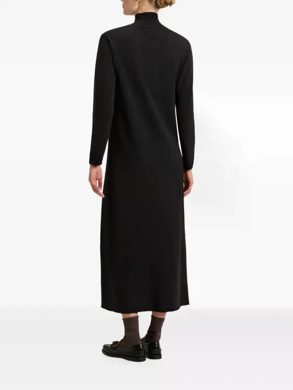 Woolrich Mock-neck Long-sleeve Midi Dress