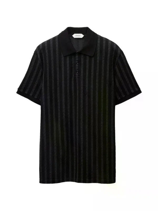 Versace Jacquard Cotton Piqué Polo