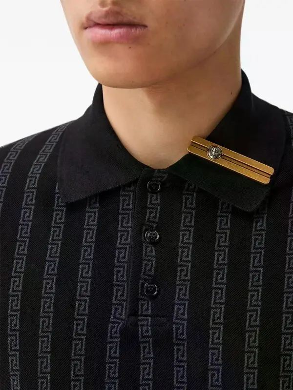 Versace Jacquard Cotton Piqué Polo