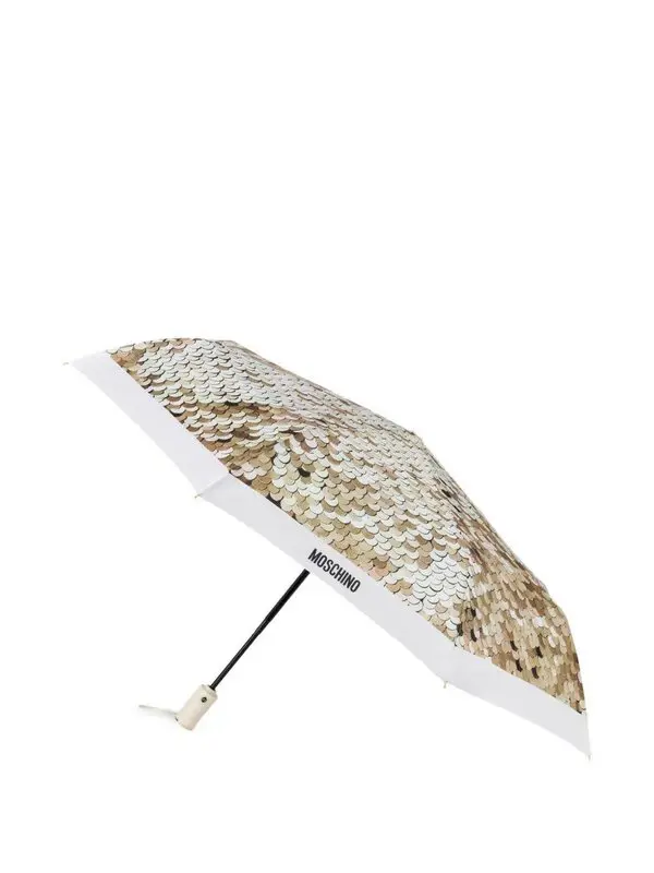 Moschino Sequin-print Umbrella - Gold