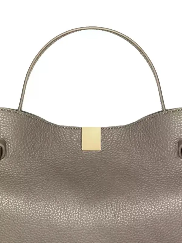 Yuzefi Gyoza Pebbled Leather Shoulder Bag - Neutrals