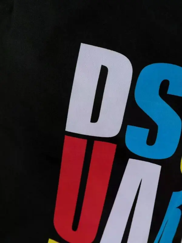 Dsquared2 Logo Print Drawstring Swim Shorts