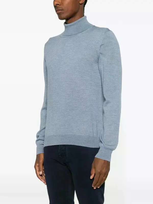 Tagliatore Long-sleeved Turtleneck Sweater - Blue