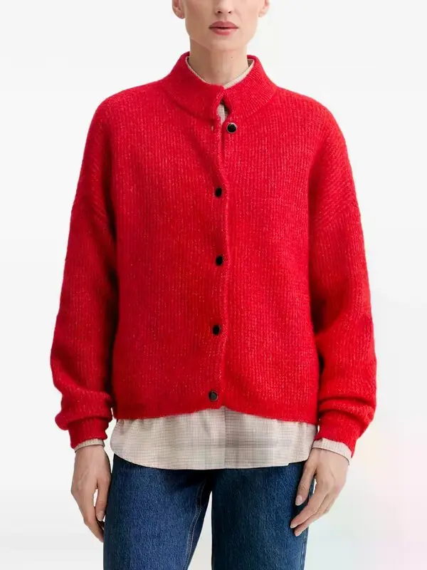 GESTUZ Alphagz Relaxed Fit Cardigan - Red