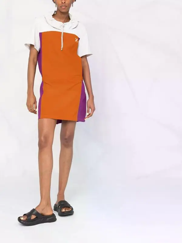 Kenzo Colourblock Drawstring-collar Dress
