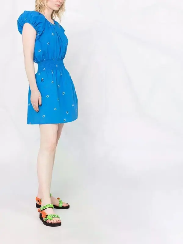 Kenzo Logo-embroidered Bandana-print Mini Dress