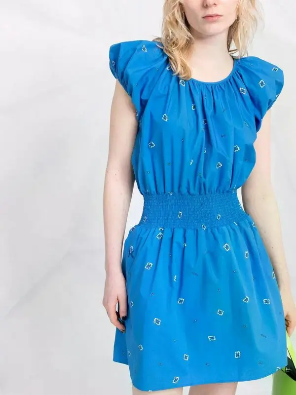 Kenzo Logo-embroidered Bandana-print Mini Dress