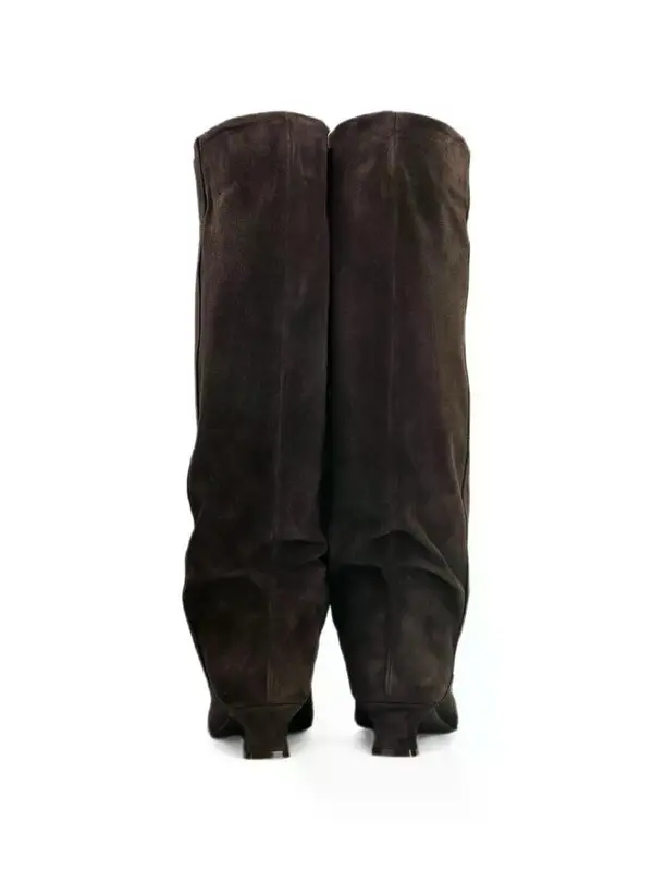 THE SELLER Almond-toe Calf Suede Slouchy Boots