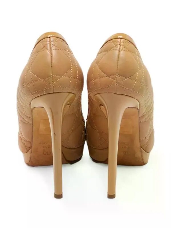 Dior Cannage Peep-toe Pumps