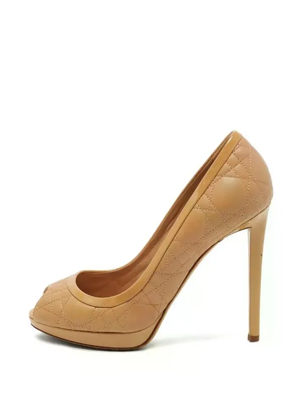 Dior Cannage Peep-toe Pumps
