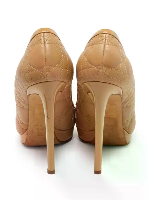 Dior Cannage Peep-toe Pumps