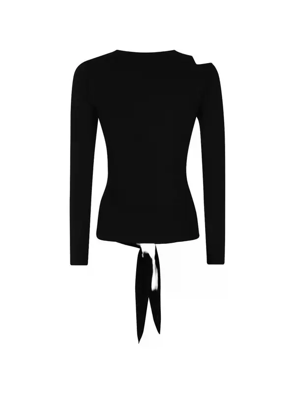 Federica Tosi Cut-out Tie-waist Sweater - Black