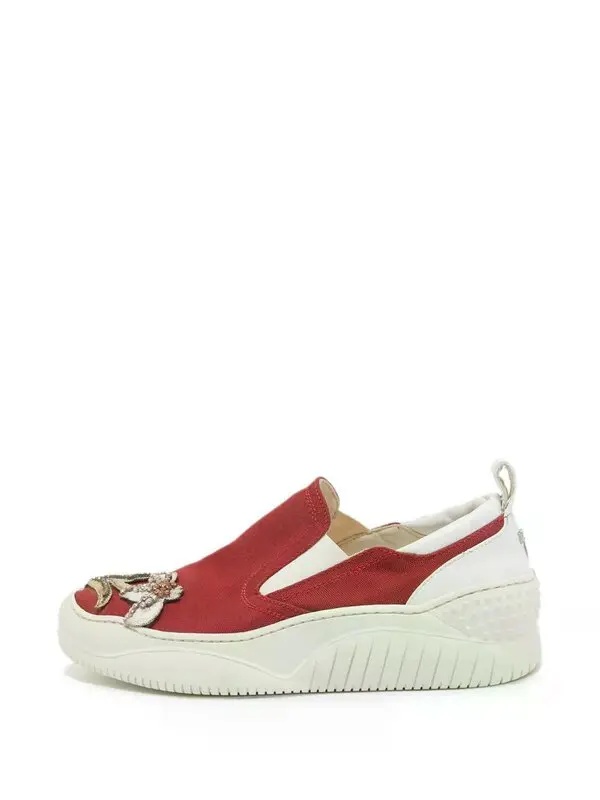 N°21 Embellished Floral-patch Sneakers