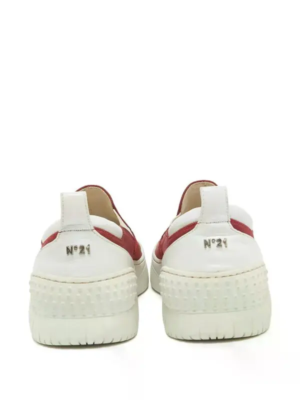 N°21 Embellished Floral-patch Slip-on Sneakers