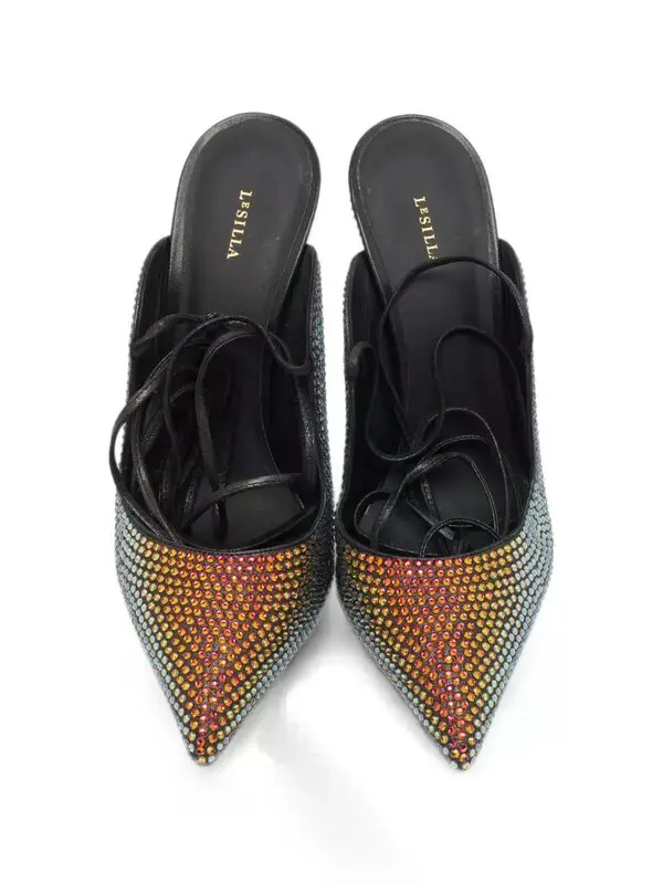 LE SILLA Ivy Crystal-embellished Pumps - Orange