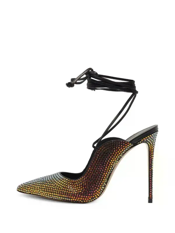 LE SILLA Ivy Crystal-embellished Pumps - Orange