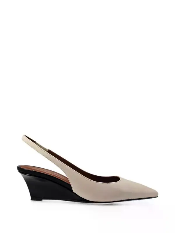MADISON MAISON Loux Slingback Wedge Pumps - Neutrals
