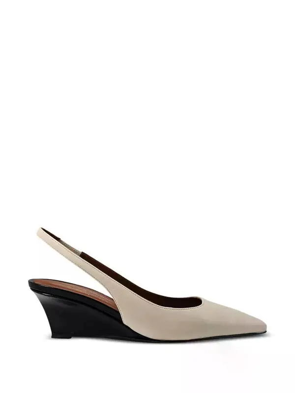 MADISON MAISON Loux Slingback Wedge Pumps - Neutrals