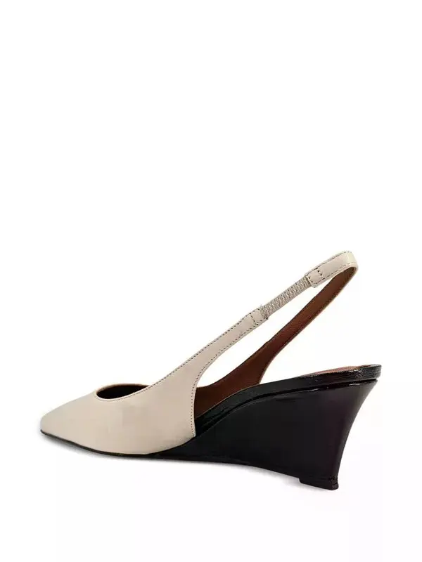 MADISON MAISON Loux Slingback Wedge Pumps - Neutrals