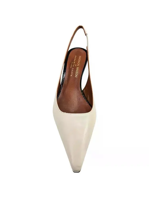 MADISON MAISON Loux Slingback Wedge Pumps - Neutrals