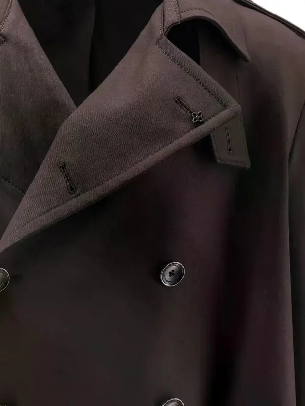 Tagliatore Double-breasted Belted Virgin Wool Trench Coat