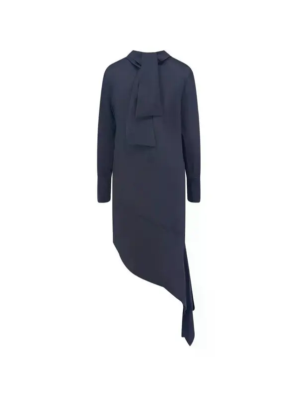 SEMICOUTURE Asymmetric-hem Mock-neck Asymmetric Dress
