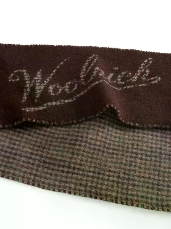 Woolrich Checked Fringed Scarf