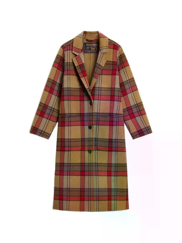 Woolrich Check-pattern Virgin Wool Coat
