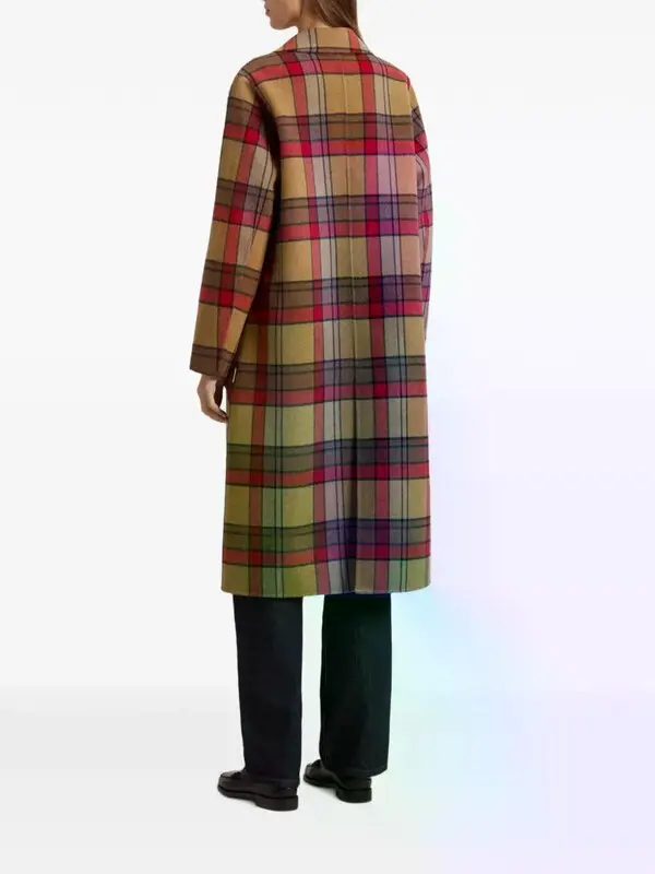 Woolrich Check-pattern Virgin Wool Coat