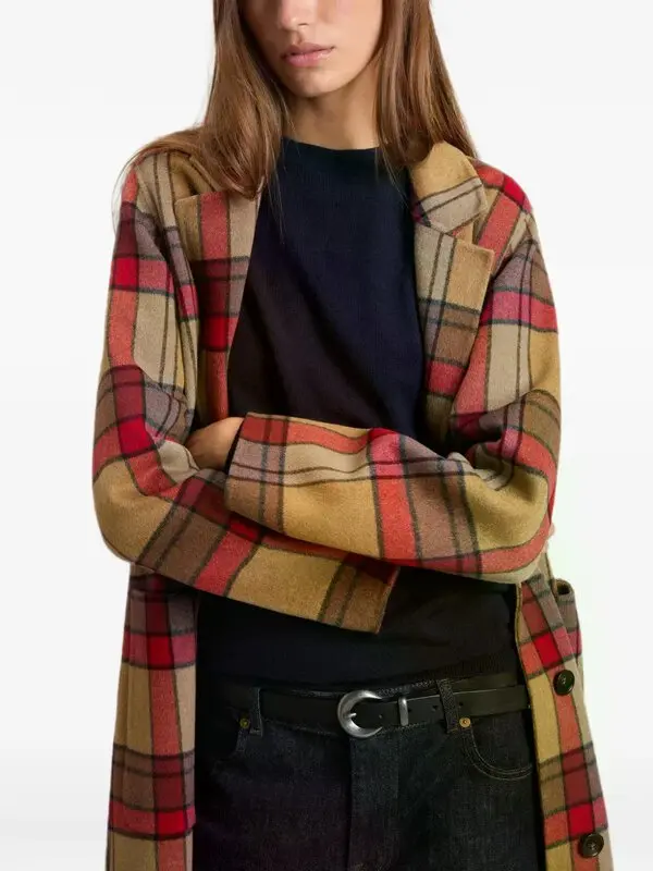 Woolrich Check-pattern Virgin Wool Coat