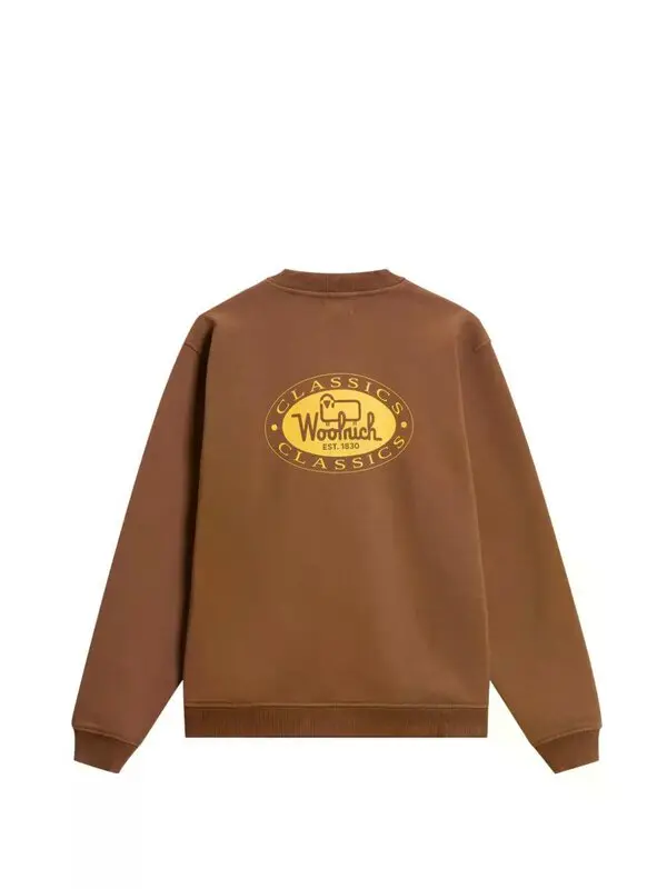 Woolrich Logo-print Crew-neck Sweatshirt - Brown