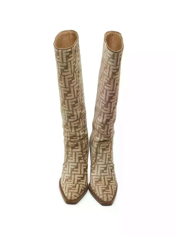 Fendi Zucca Chenille Knee-high Boots