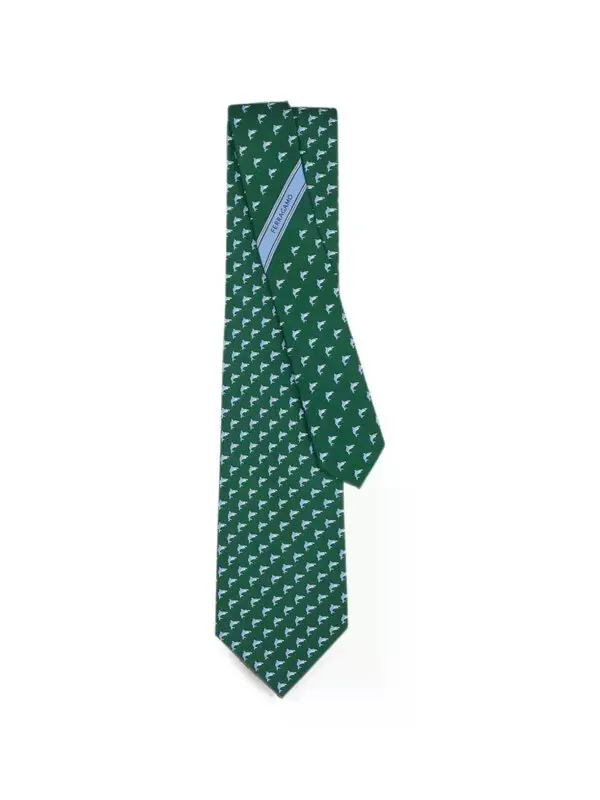 FERRAGAMO Printed Silk Neck Tie