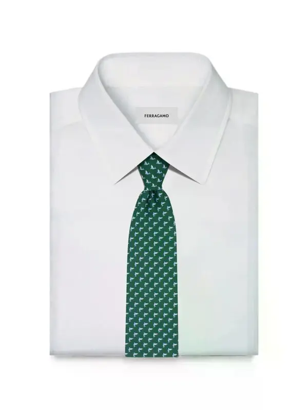 FERRAGAMO Printed Silk Neck Tie