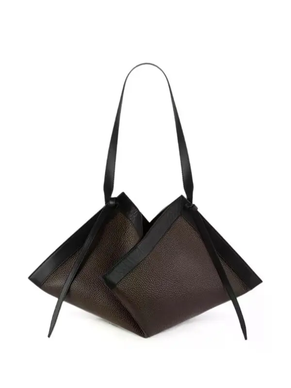 Yuzefi Wonton Pebble-grain Leather Shoulder Bag